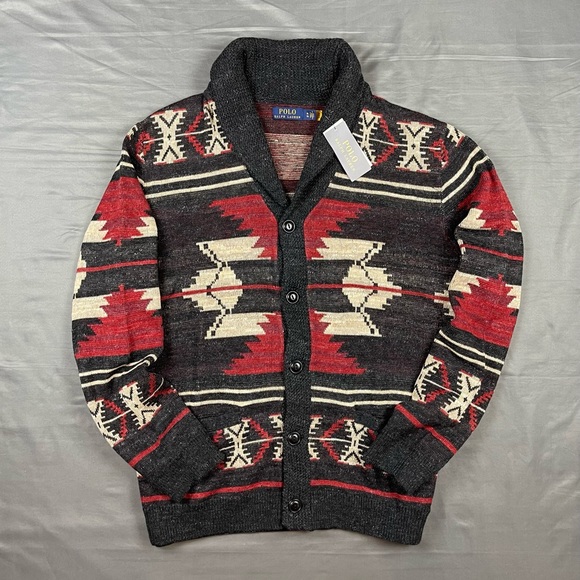 Polo Ralph Lauren | Sweaters | Polo Ralph Lauren Aztec Southwestern Beacon Print Cardigan Knit ...